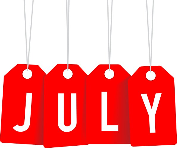 Red december tag Royalty Free Vector Image - VectorStock