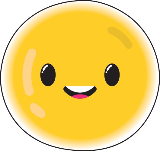 Cute happy emoji icon Royalty Free Vector Image