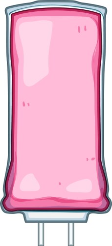 Treatment iv drip bag cartoon Royalty Free Vector Image