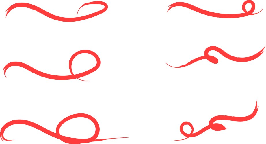 Red brush stroke underline Royalty Free Vector Image