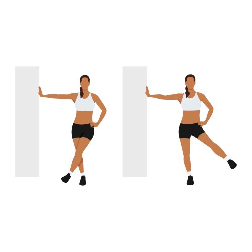 Woman doing alternating dumbbell swing exercise Vector Image