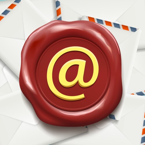 Email sign Royalty Free Vector Image - VectorStock