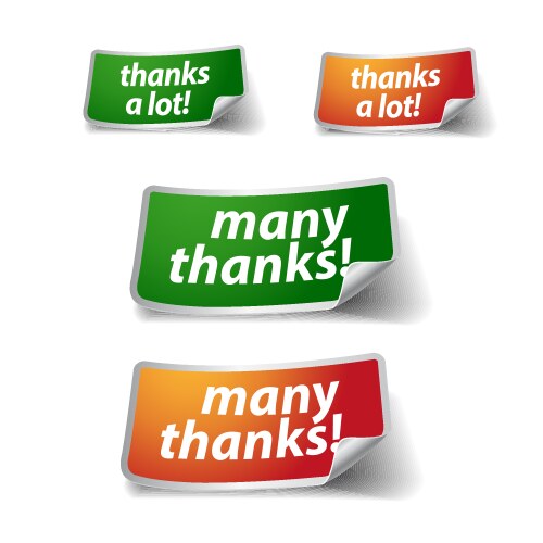 Green Sticker Thank You Vector Images (over 170)