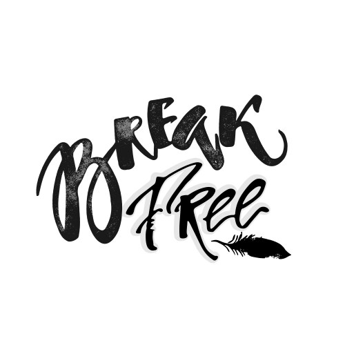 Break the chains to accomplish freedom breaking Vector Image