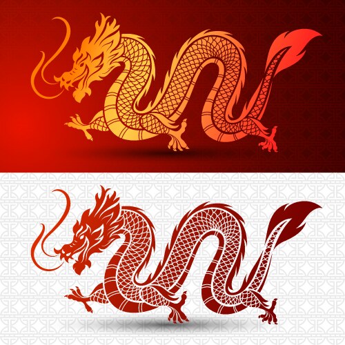 Chinese dragon head Royalty Free Vector Image - VectorStock