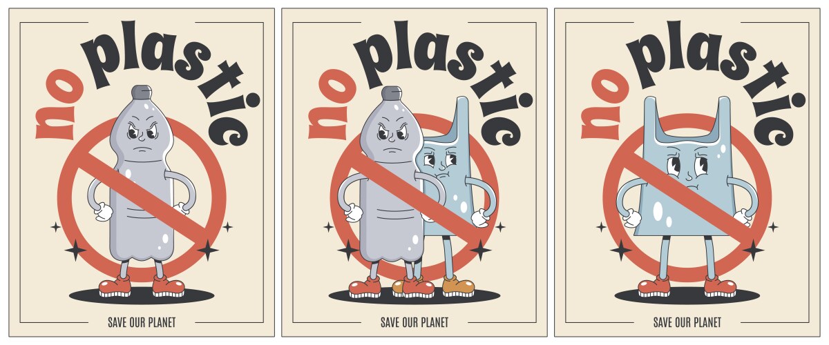 No to Plastic Bags Posters Vector Images (over 4,600)