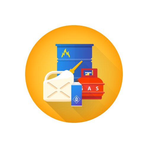 Hazardous combustible materials Royalty Free Vector Image