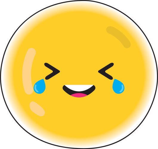 Cute happy emoji icon Royalty Free Vector Image