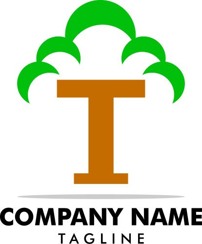 Tree leaf logo template Royalty Free Vector Image