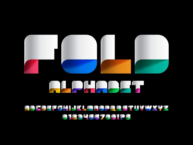 Paper Fold Font Vector Images (over 2,200)