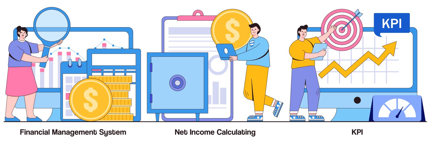 Financial target goal wealth management Royalty Free Vector