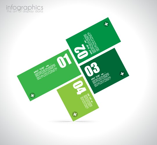 Infographic design template with paper tags Vector Image