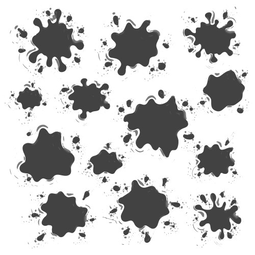 Set of abstract ink blots Royalty Free Vector Image