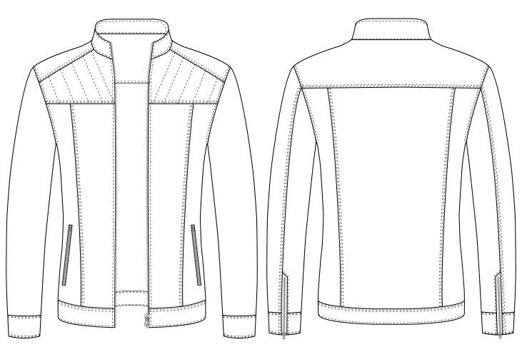 Fencing Jacket - Technical Uniform – Royalty-Free Vector | VectorStock