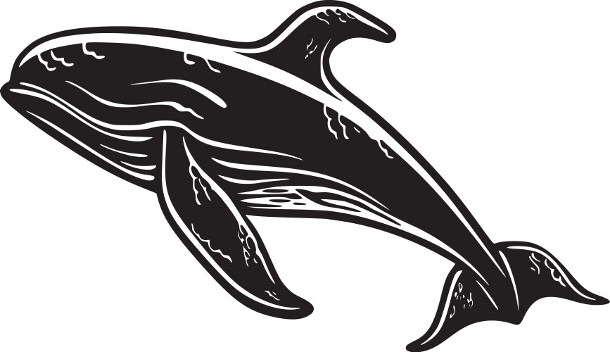 Whale - minimalist and simple silhouette Vector Image