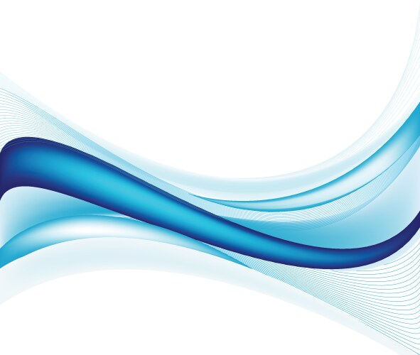 Abstract blue transparent wave background Vector Image