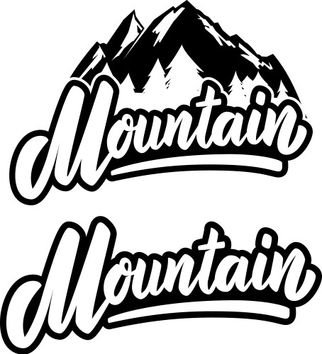 Explore lettering phrase with mountain isolated Vector Image