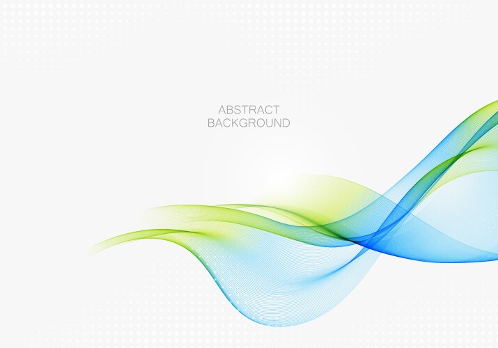 Abstract wave design element blue-green lines Vector Image