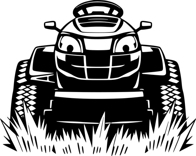 Cartoon lawn mower Vector Images & Graphics for Commercial Use ...