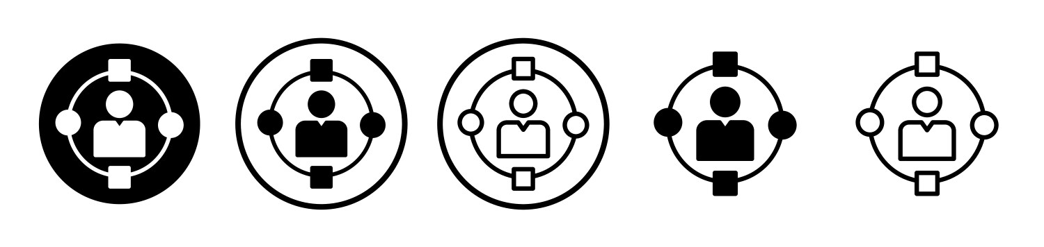 Experience icon set on white background Royalty Free Vector