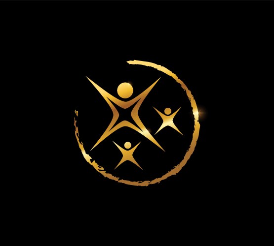 Golden pointing finger hand sign Royalty Free Vector Image