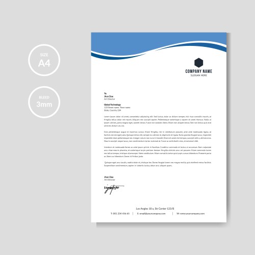 Modern blue business card background Royalty Free Vector