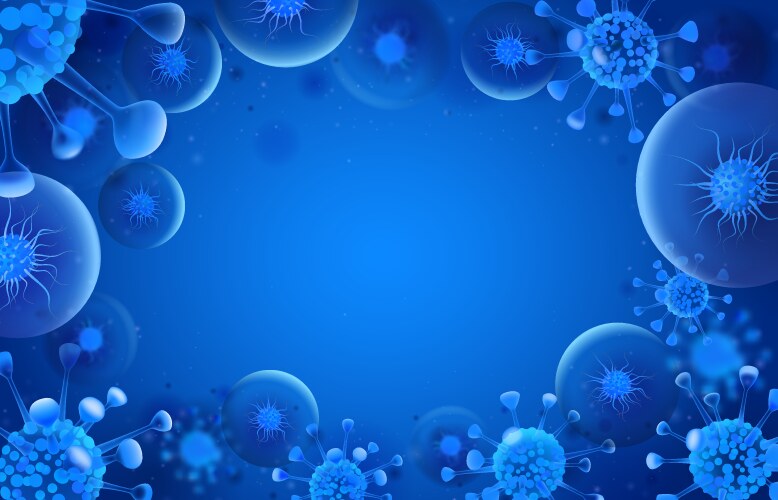 Bacteria creative background microbiology Vector Image