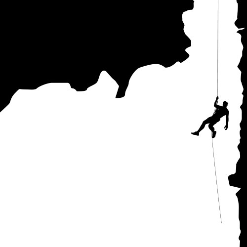 Climber set silhouette 2 Royalty Free Vector Image