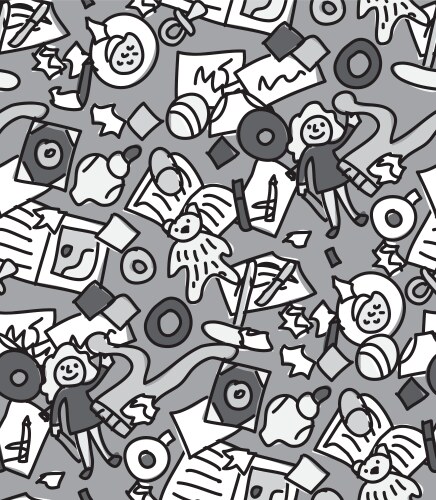 Snow kraft paper seamless pattern Royalty Free Vector Image