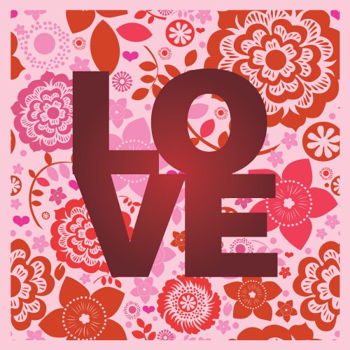 One color love message tree with birds Royalty Free Vector