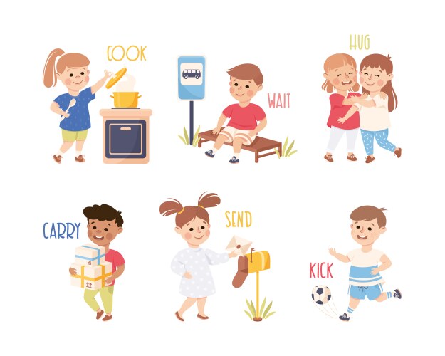 Action verbs Vector Images & Graphics for Commercial Use | VectorStock