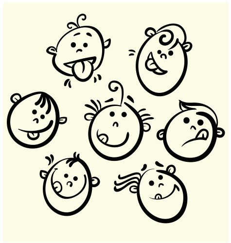 Cartoon face Royalty Free Vector Image - VectorStock