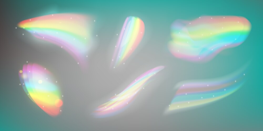 Abstract blurred iridescent light backdrop Vector Image
