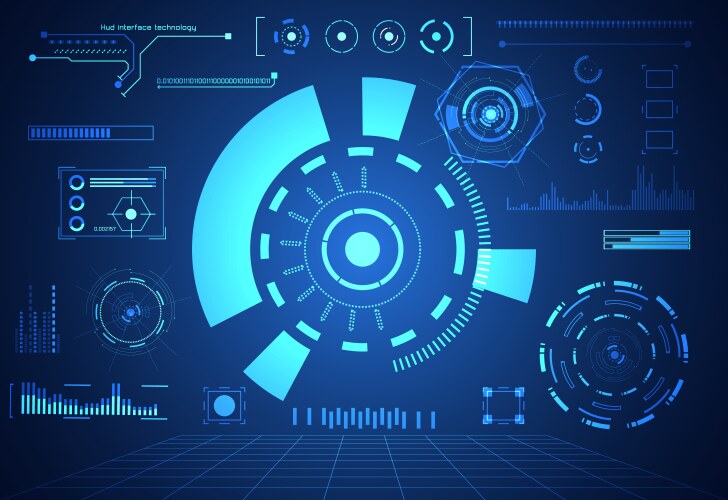 Abstract hud ui futuristic frame control center Vector Image Abstract hud ui futuristic frame control center Vector Image