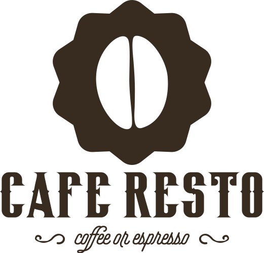 Coffee logo for cafe resto and product label Vector Image