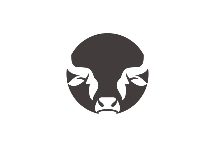 Cow cattle head logo icon design concept Vector Image
