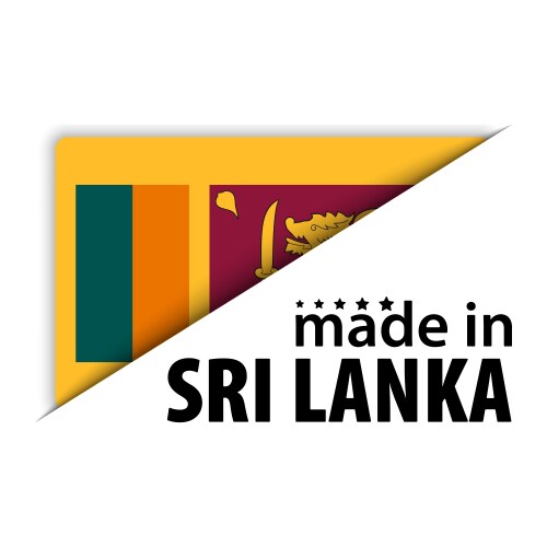 Made in srilanka graphic and label Royalty Free Vector Image