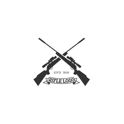 Firearm logo Royalty Free Vector Image - VectorStock