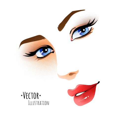 Woman beautiful face Royalty Free Vector Image