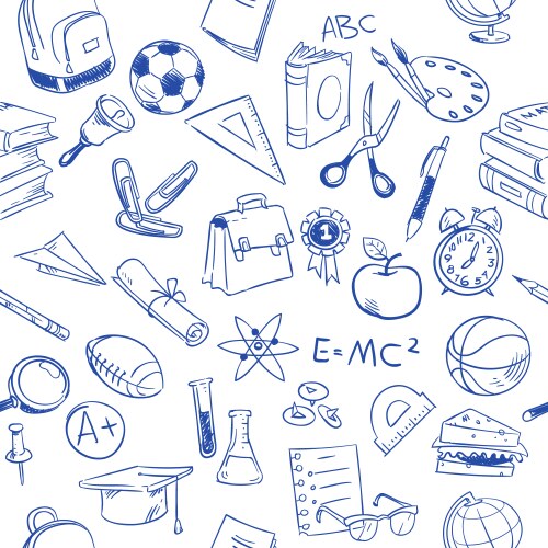 School doodles Royalty Free Vector Image - VectorStock