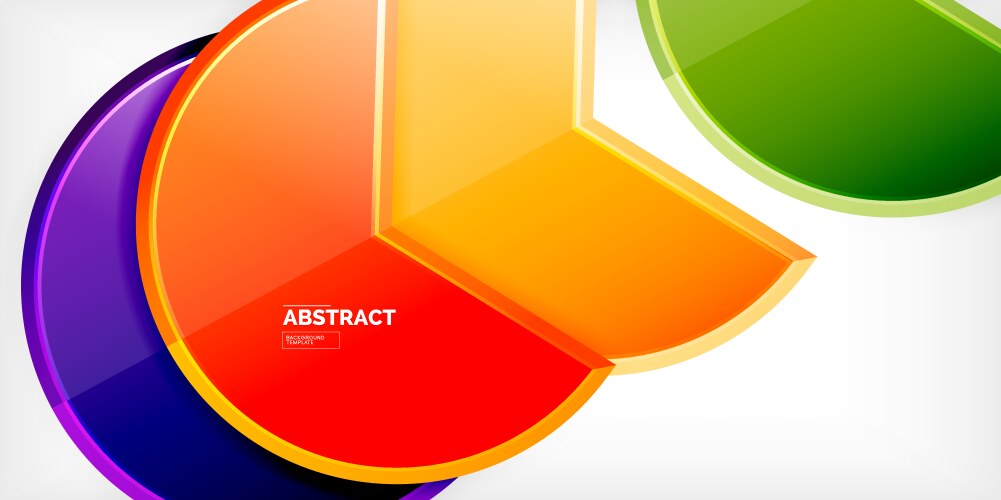 Glass reflective geometric round shapes background