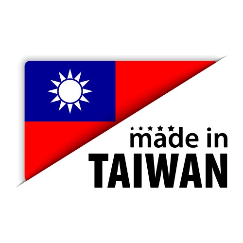 Made in taiwan graphic and label Royalty Free Vector Image