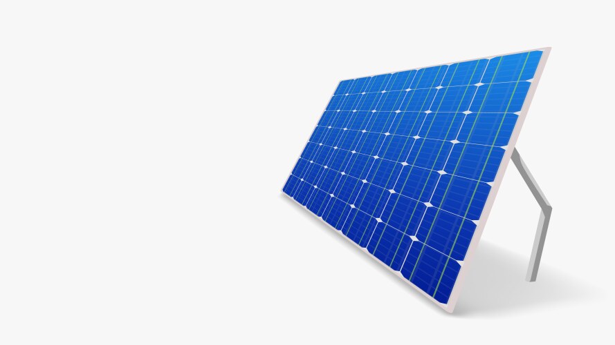 Solar panels realistic 3d set Royalty Free Vector Image