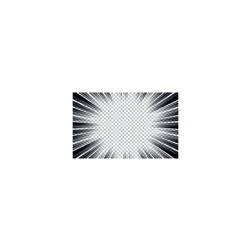Comic manga transparent background with radial Vector Image
