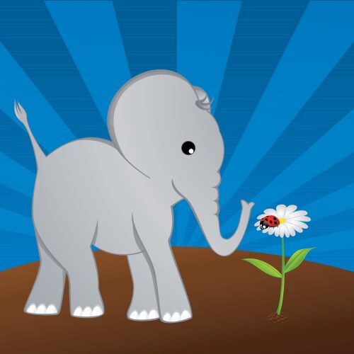 Meadow with daisies and fence Royalty Free Vector Image