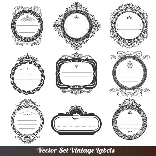Cute vintage frames Royalty Free Vector Image - VectorStock