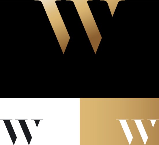 G and v letters monogram gold Royalty Free Vector Image