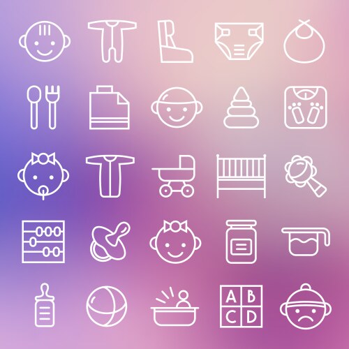 Thin line icons set Royalty Free Vector Image - VectorStock