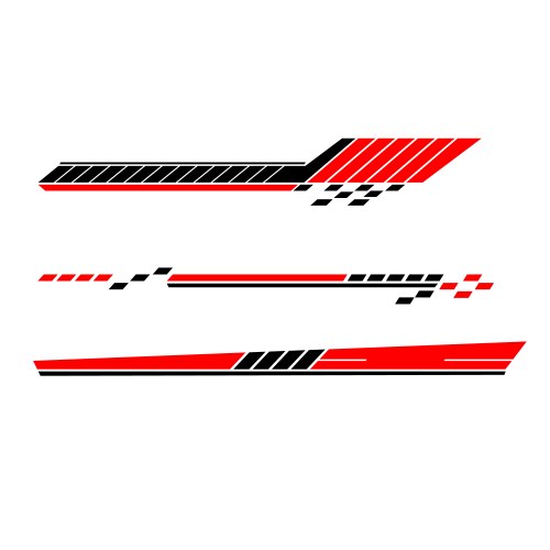 Car decal stripes racing lines sticker Royalty Free Vector