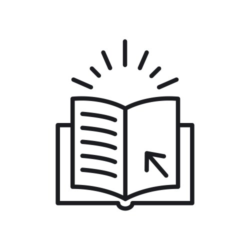 Guide icon isolated on white background Royalty Free Vector